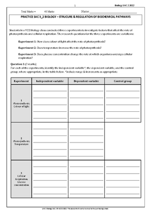 Edrolo – – Unit 4 AOS 1 – Progress check 1 - VCE Biology Units 3& [2024 ...