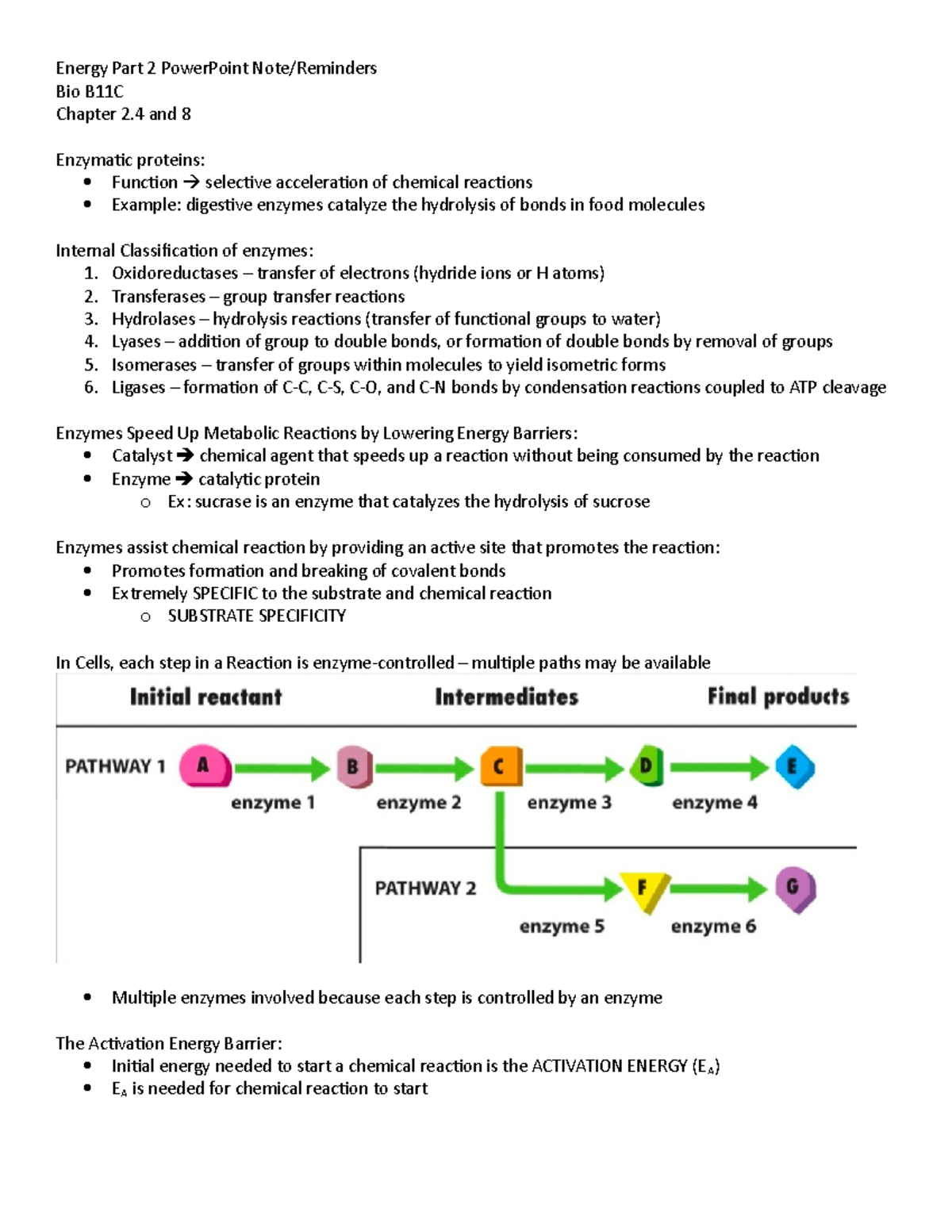 Energy Part 2 Power Point Notes:reminders - Energy Part 2 PowerPoint ...