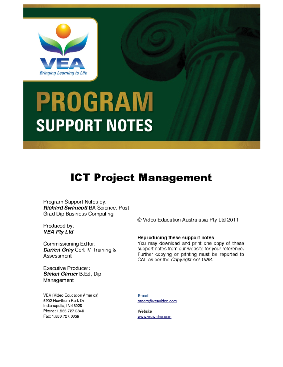 Ict project mng quiz - Summary Information Technology - Program Support ...