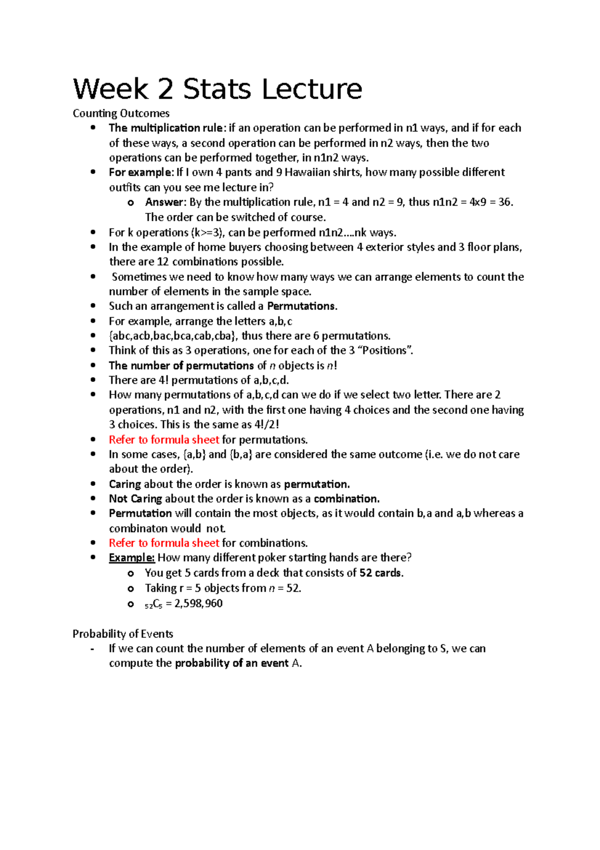 Week 2 Stats Lecture - 035151 - UTS - Studocu