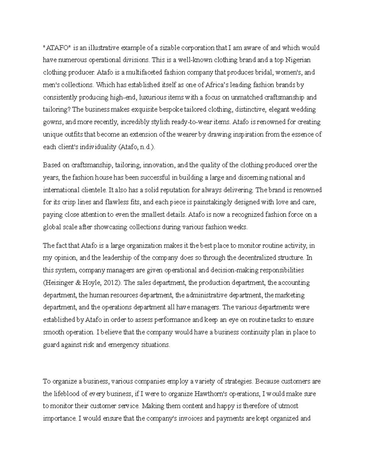 BUS 3304 Learning Journal Unit 7 - "ATAFO" is an illustrative example ...