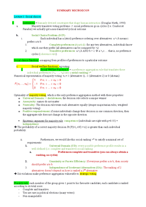 IM Problem Set 1 - Problem Set 1: Social Choice Intermediate ...