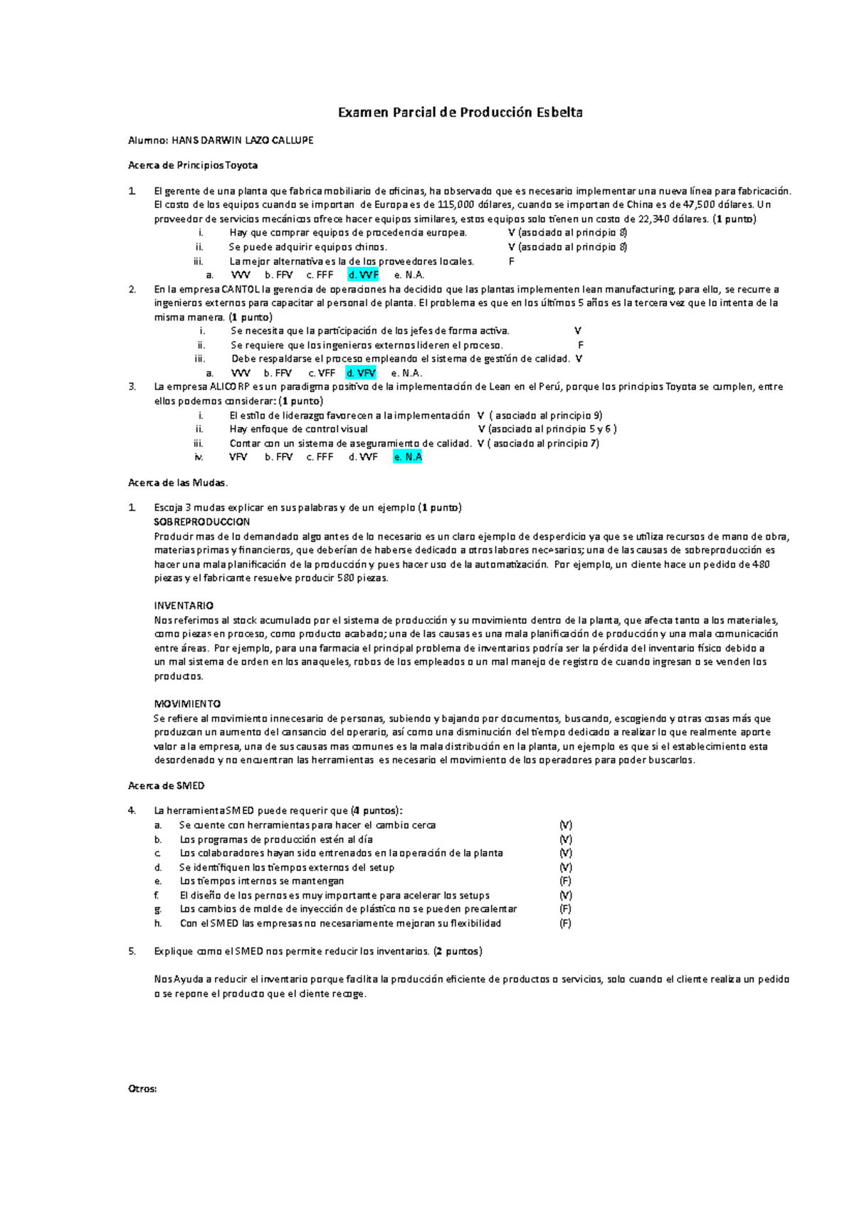EF PE HANS LAZO Callupe - muy bueno - Examen Parcial de Producción ...