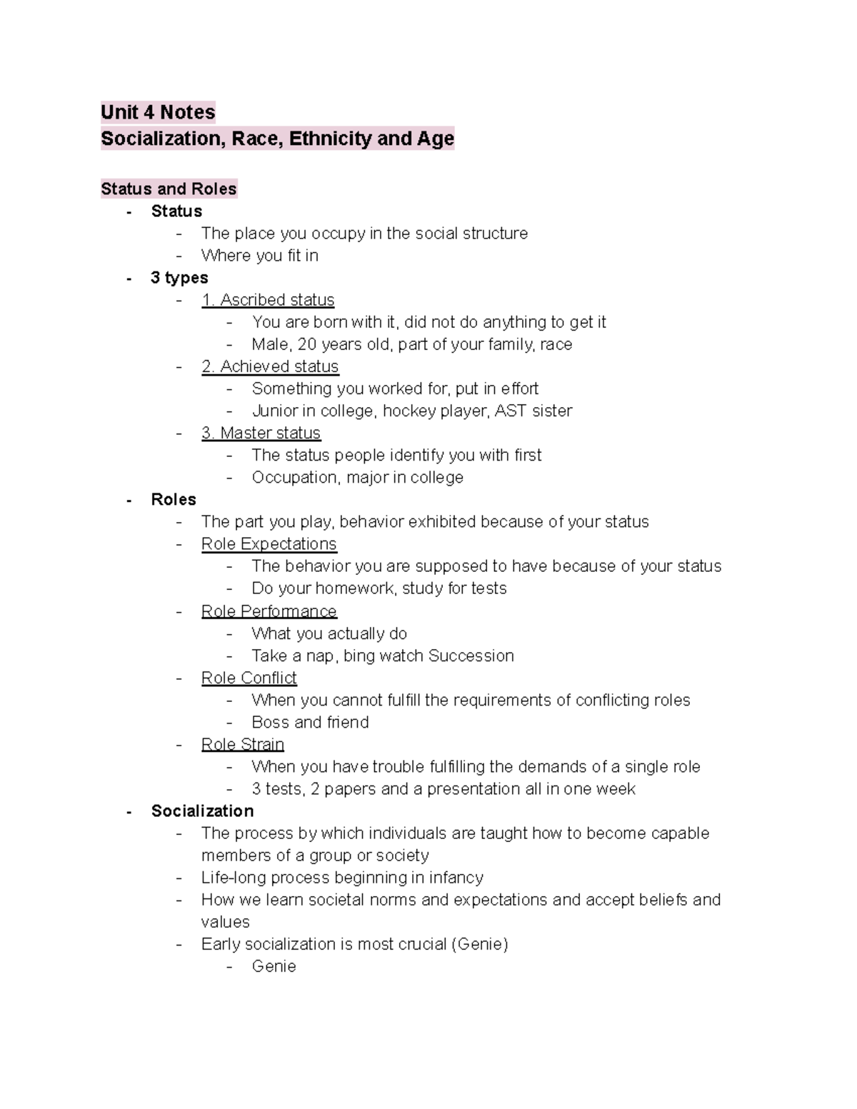 SOC unit 4 - Unit 4 in class lecture notes. - Unit 4 Notes ...