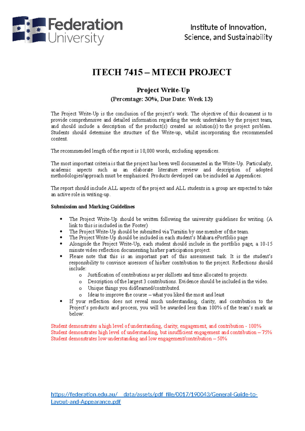 Assessment #7 Description - Project Write-up - ITECH 7415 – MTECH PROJECT Project Write-Up - Studocu