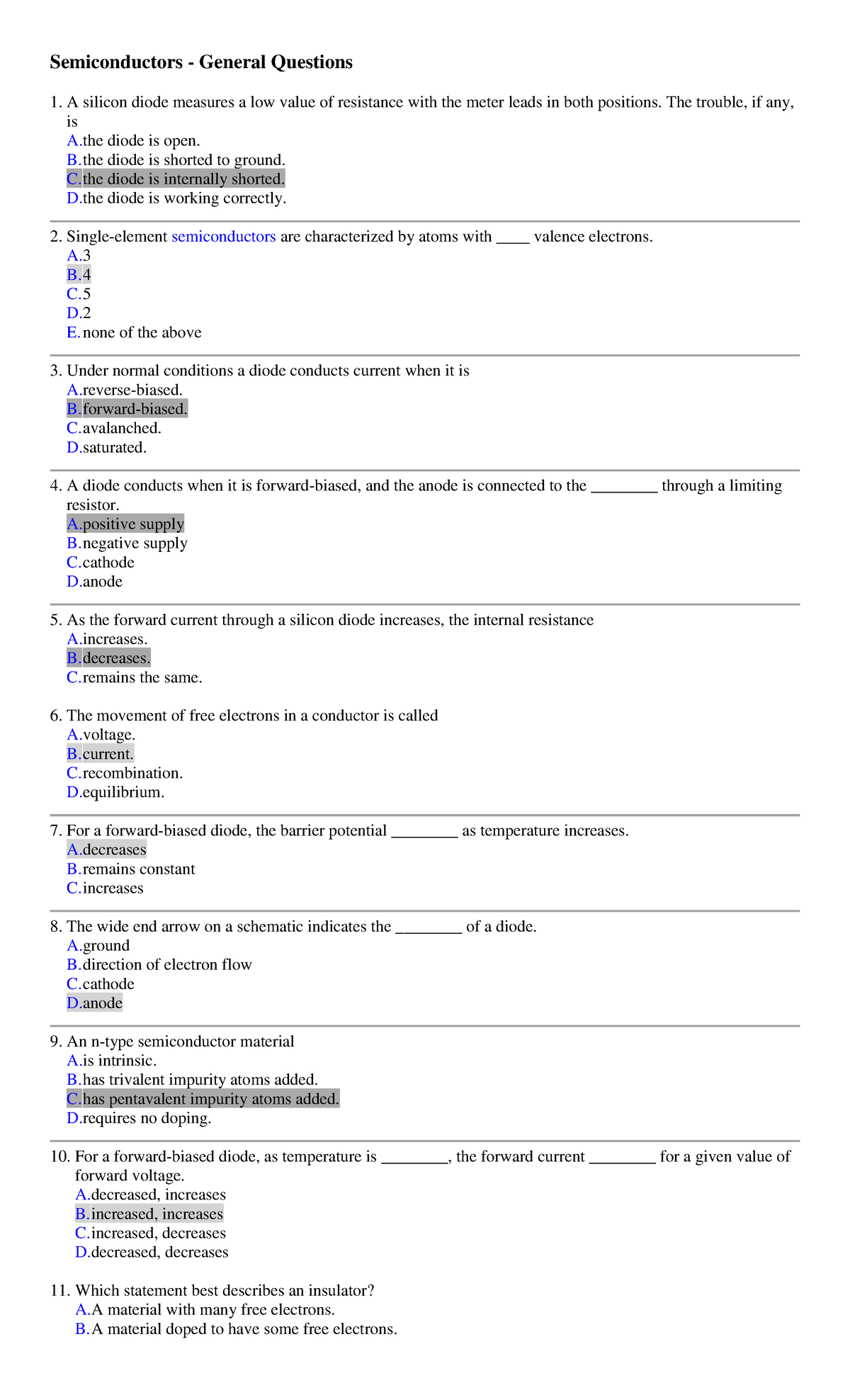 Exam 11 May 2018, questions and answers - Semiconductors - General ...