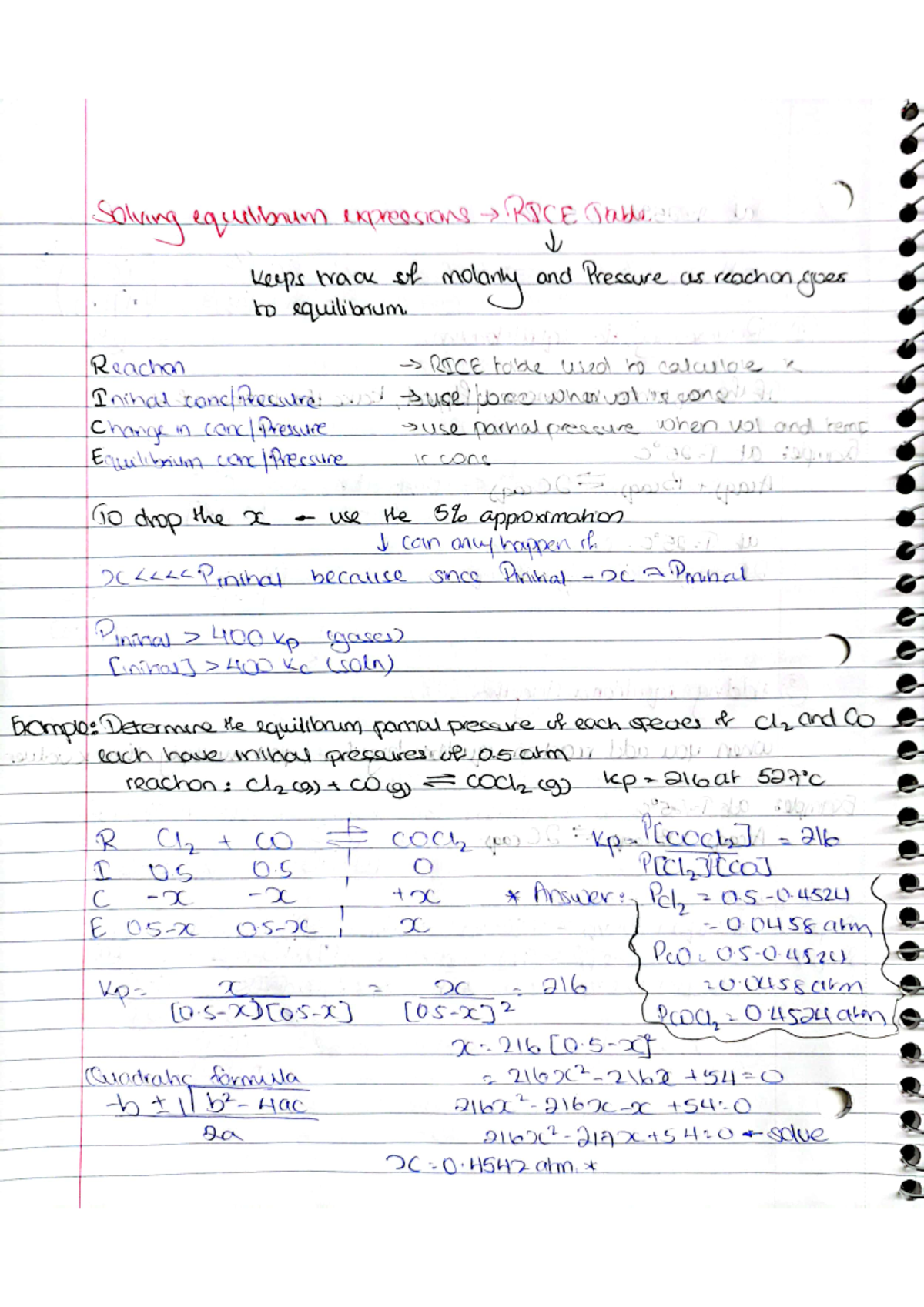 Chemistry 1022 le chateliers principle - CHEM 1012 - Studocu