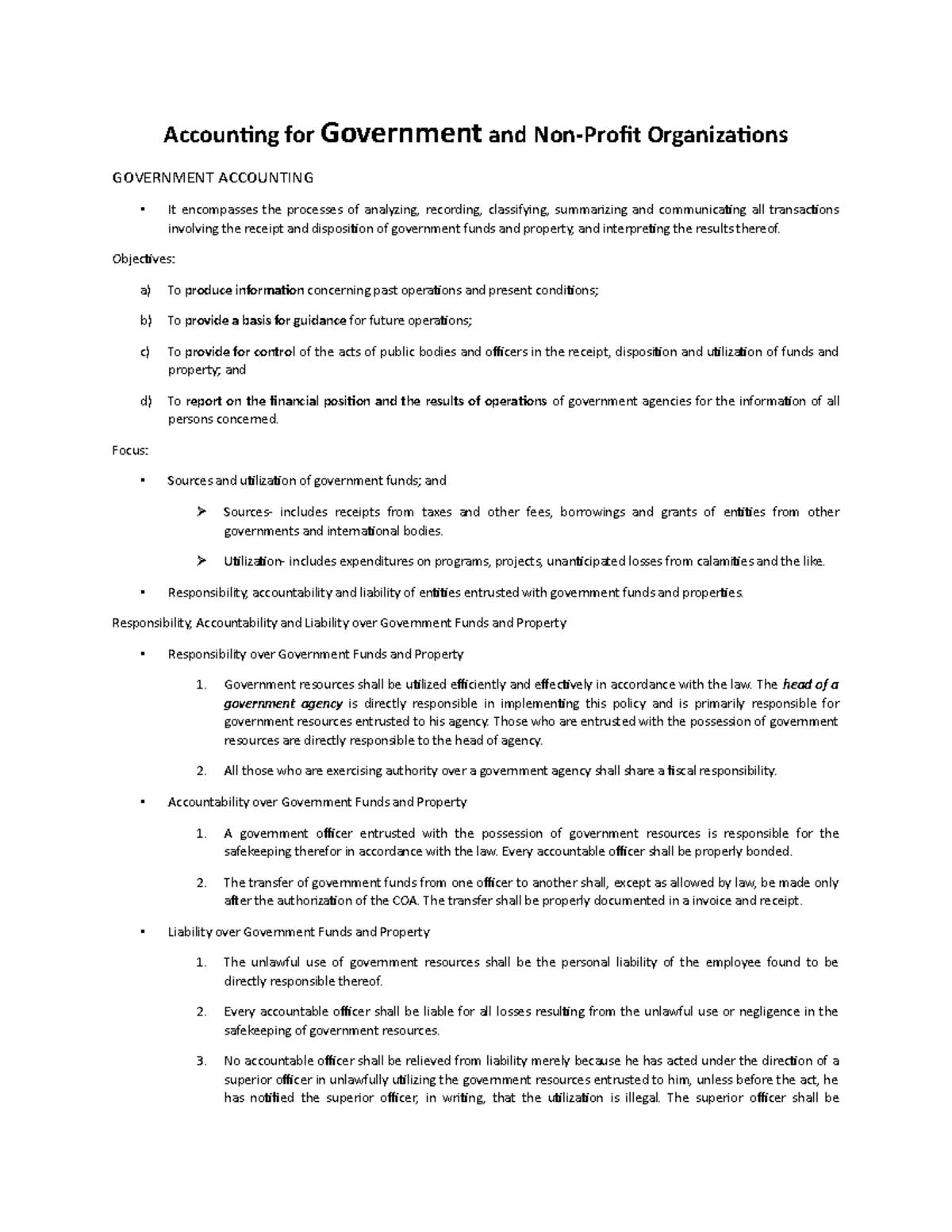 Acctg notes for 302 - Accounting for Government and Non-Profit ...