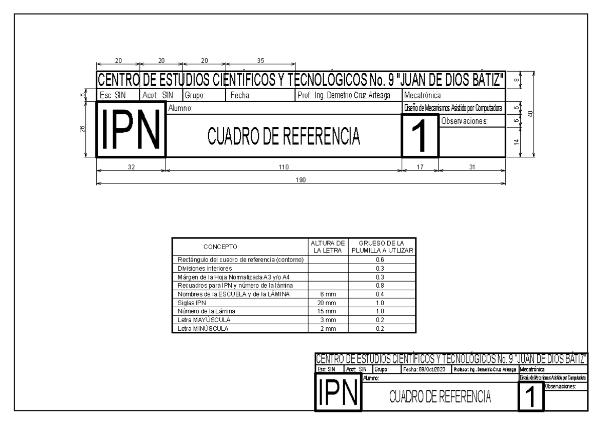 Normalización En Dibujo Mecánico Concepto Rectángulo Del Cuadro De