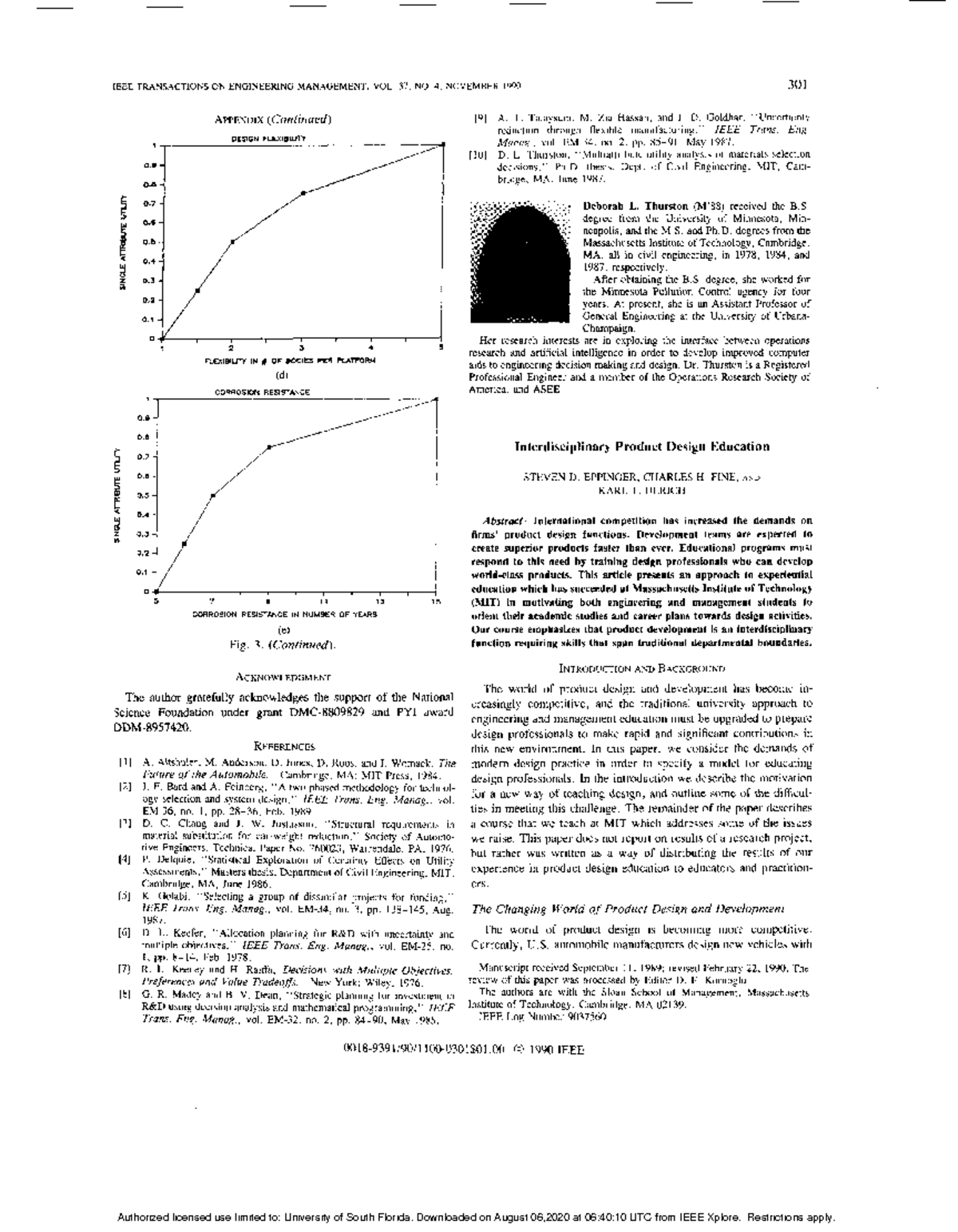 Ulrich and Eppinger Design Process Article - IEEE TRANSACTIONS ON ...