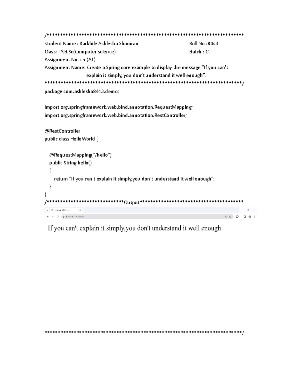 Java5 ash new - Nothing - - Studocu