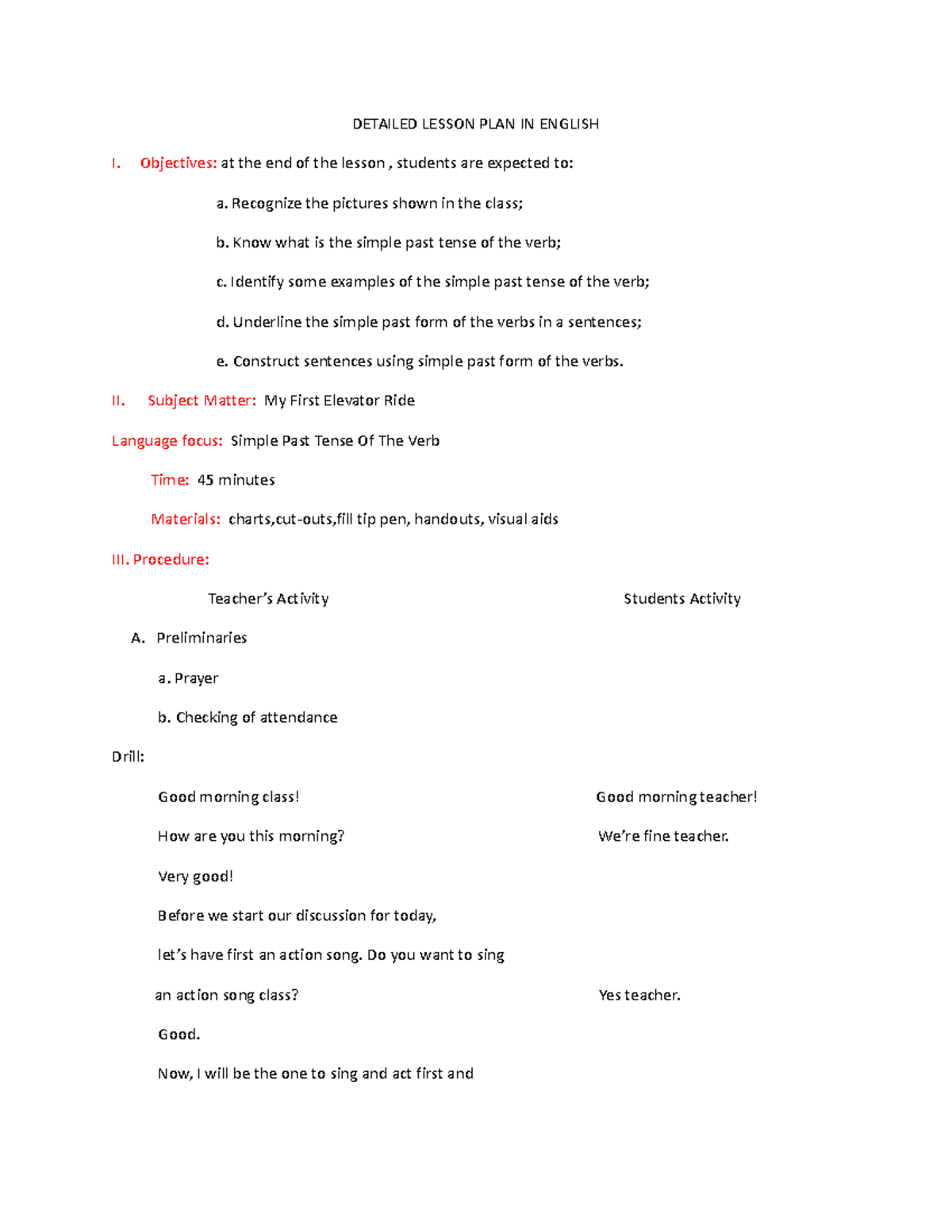 Lesson-plan-english - Lesson plan for English high school subject ...