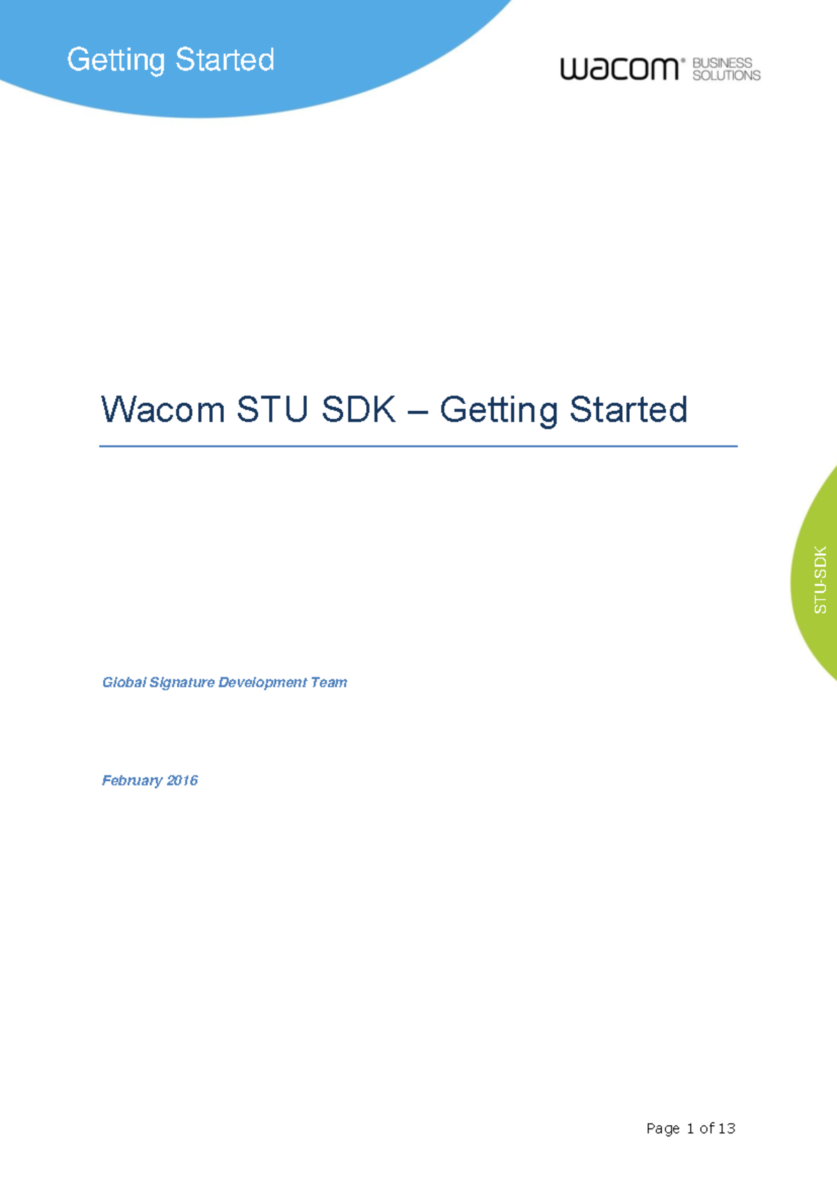 Stu Sdk Getting Started Stu Sdk Wacom Stu Sdk Getting Started