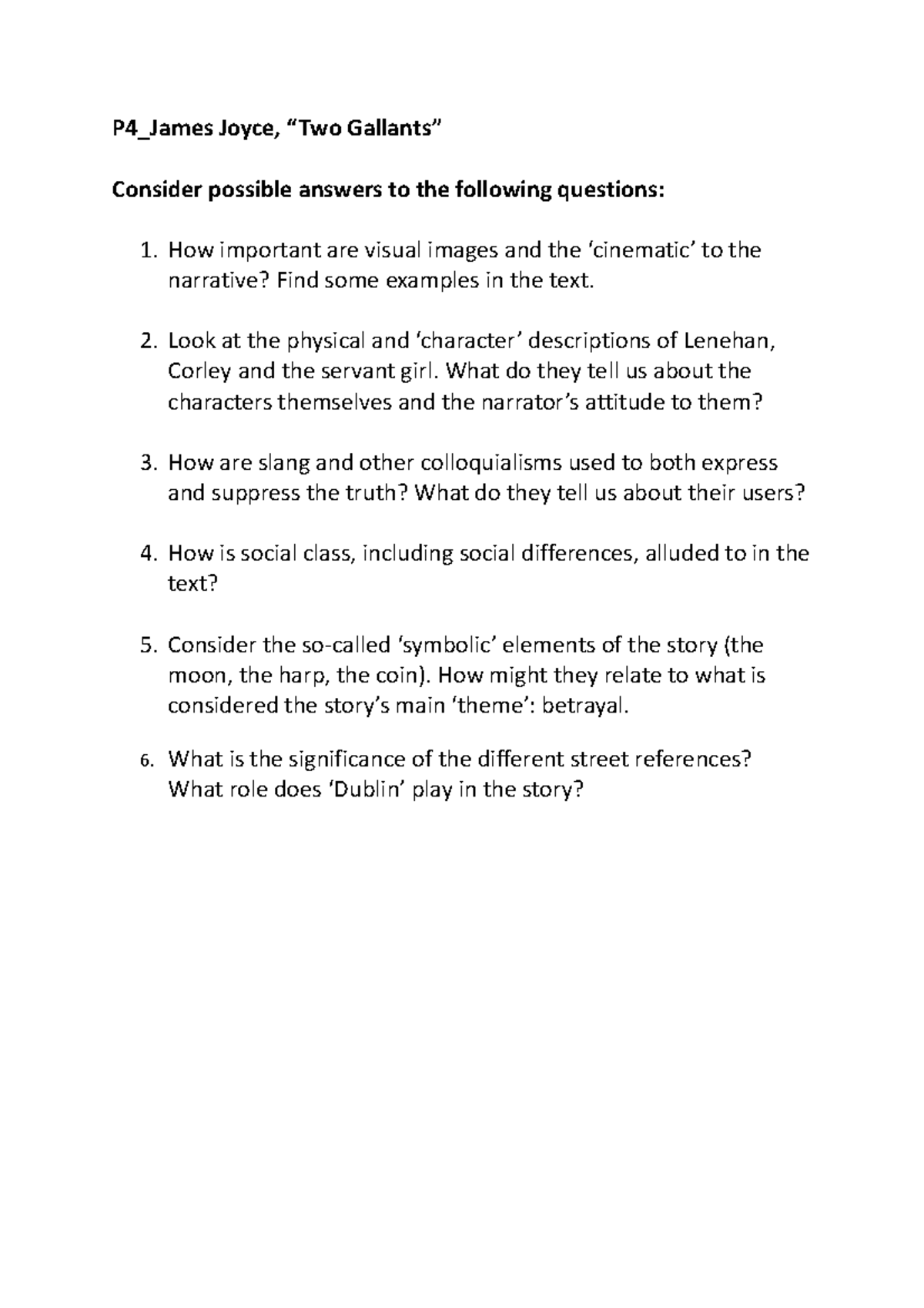 P4 two gallants - varios - P4_James Joyce, “Two Gallants” Consider ...