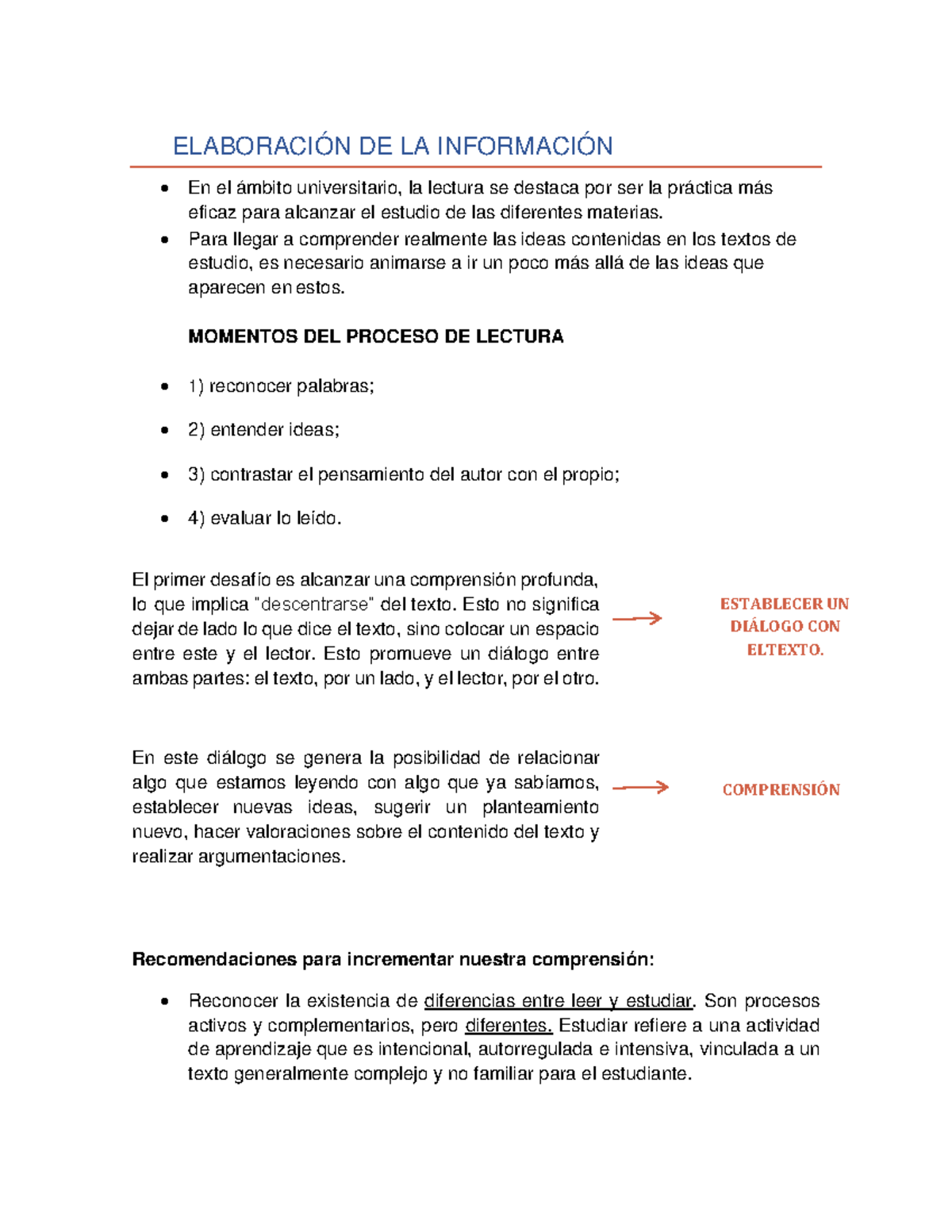 Elaboración DE LA Información - ELABORACIÓN DE LA INFORMACIÓN En el ...