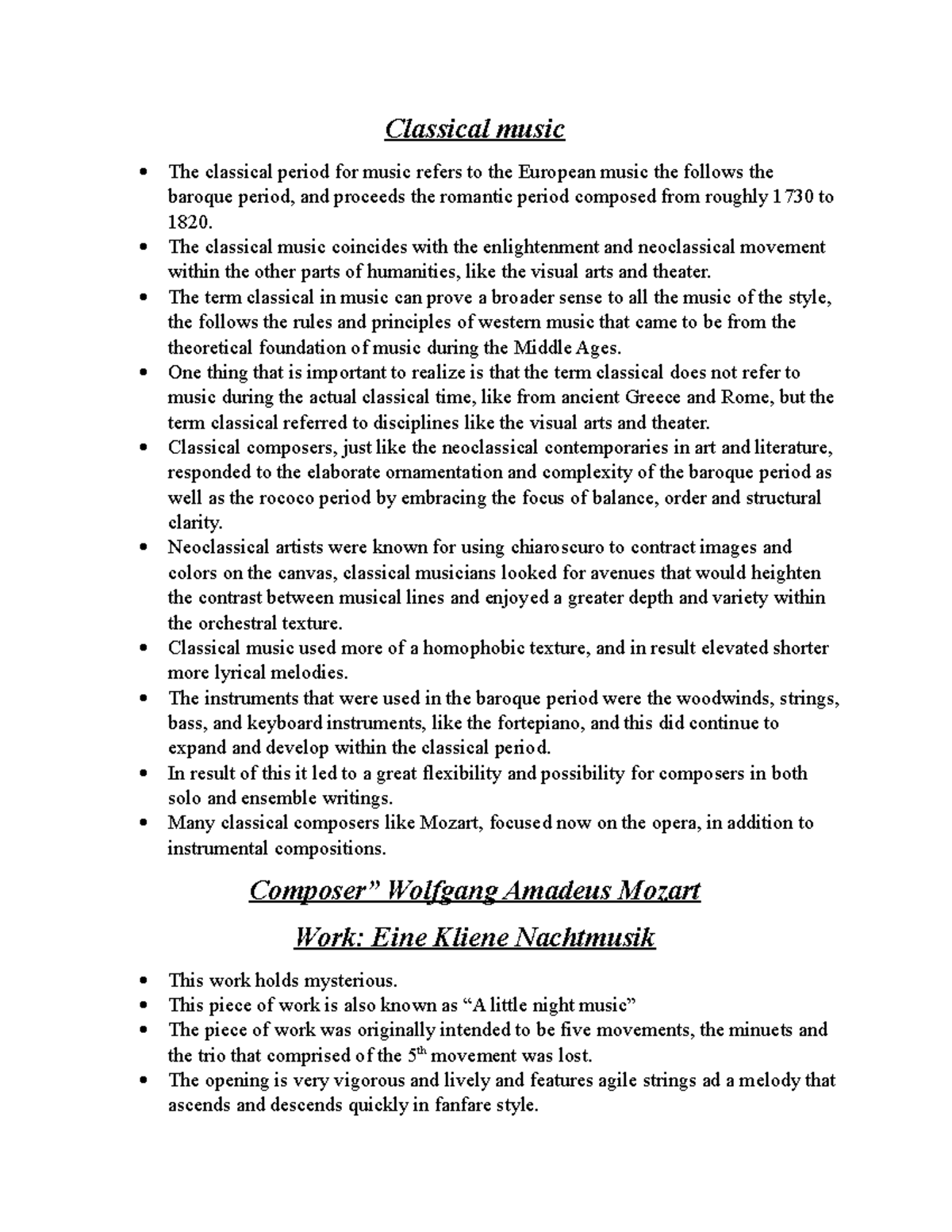 Mozart as well as other well known classical composers - Classical ...