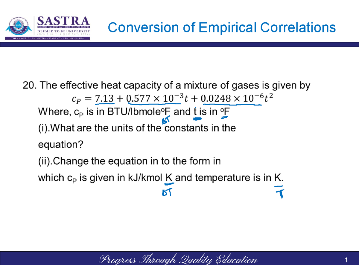 CHE101-Lect-8 - process calculations notes - Process Calculations ...