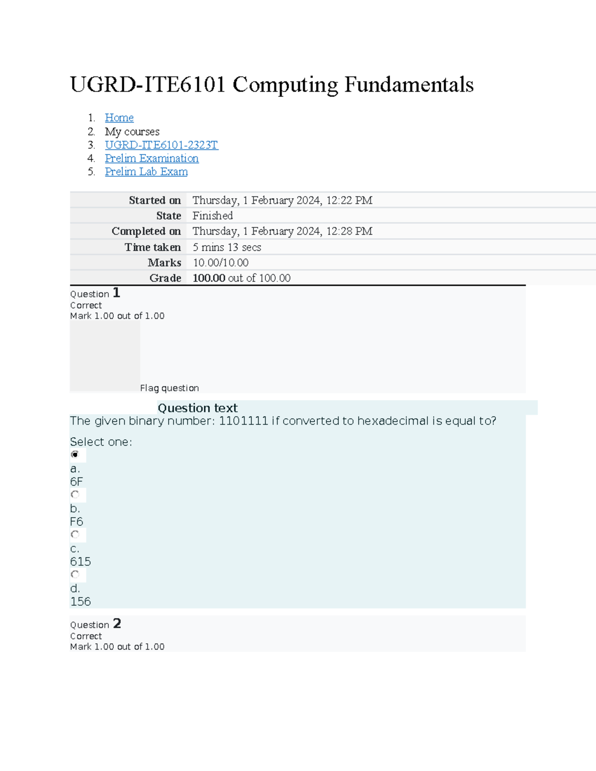 Doc 3 - test - UGRD-ITE6101 Computing Fundamentals 1. Home 2. My ...