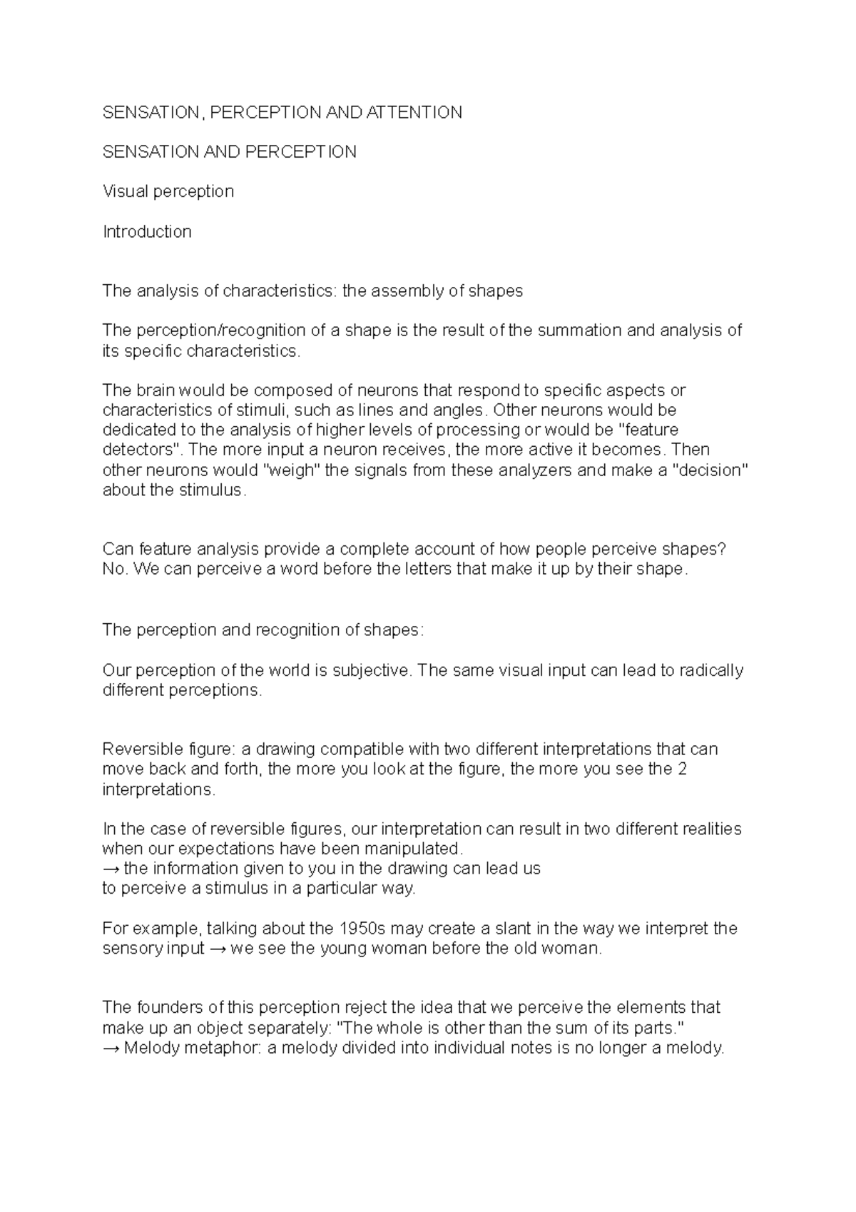 Sensation - General Psychology - SENSATION, PERCEPTION AND ATTENTION ...