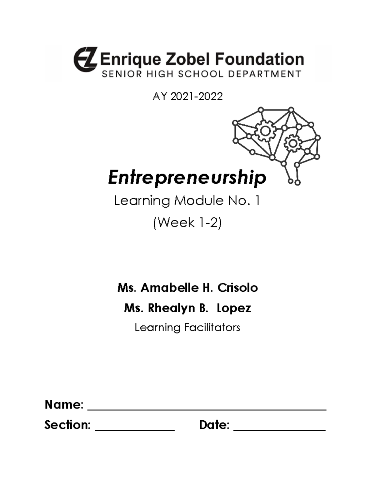 Entrep Module 1- Melcs - Good notes for studying. - AY 2021 ...