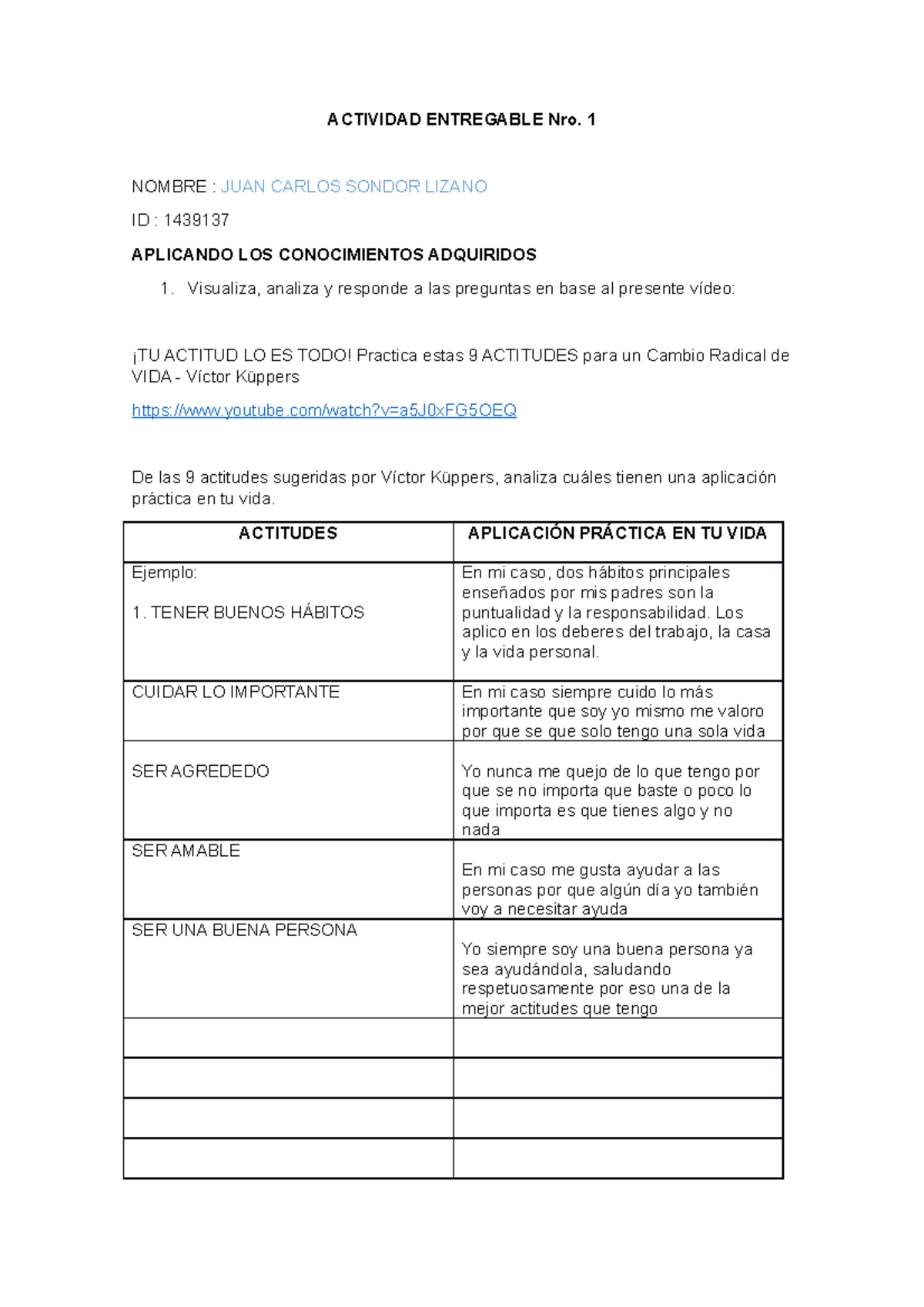 Entregable n°1 - Trabajo final - ACTIVIDAD ENTREGABLE Nro. 1 NOMBRE ...