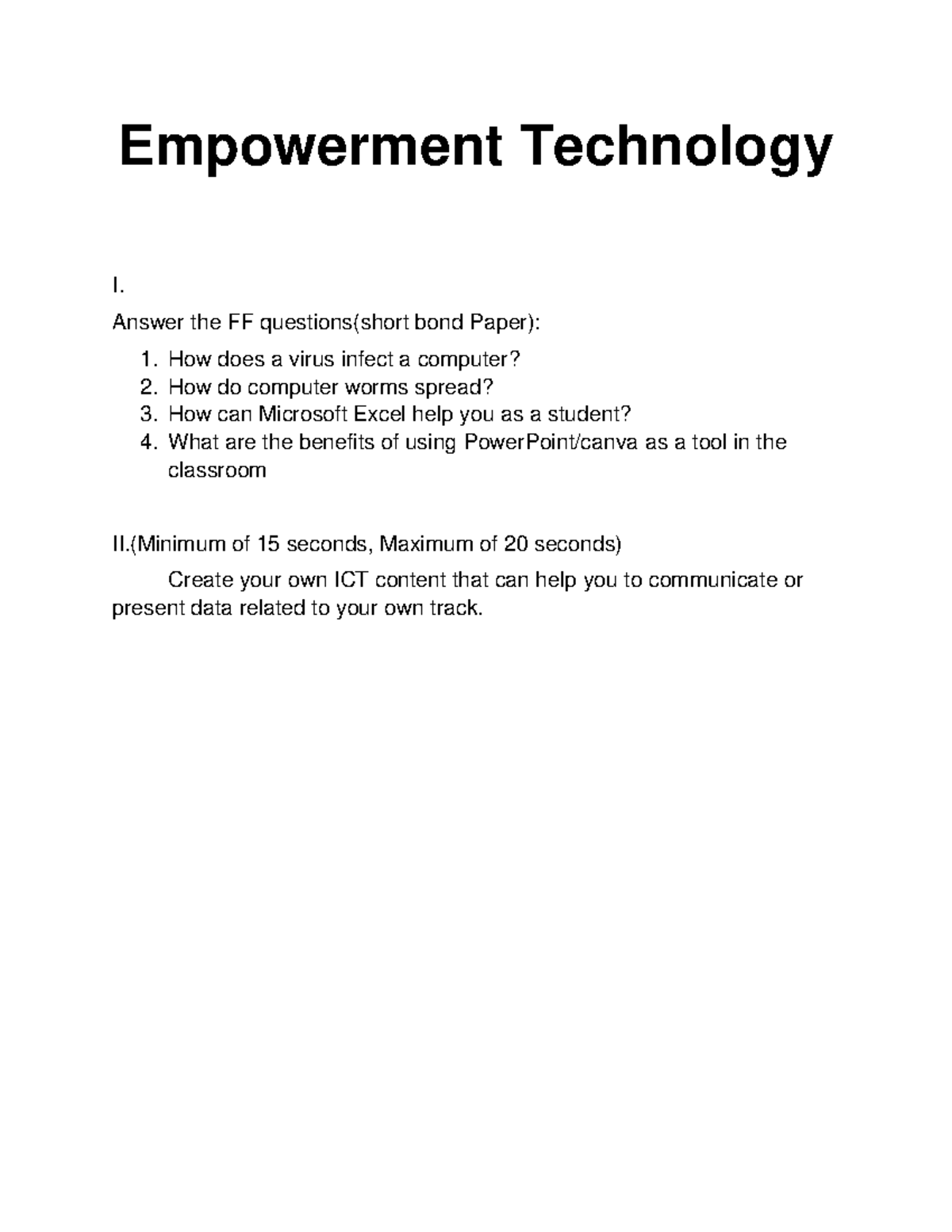 Empowerment-Technology Activity - Empowerment Technologies 11 ...
