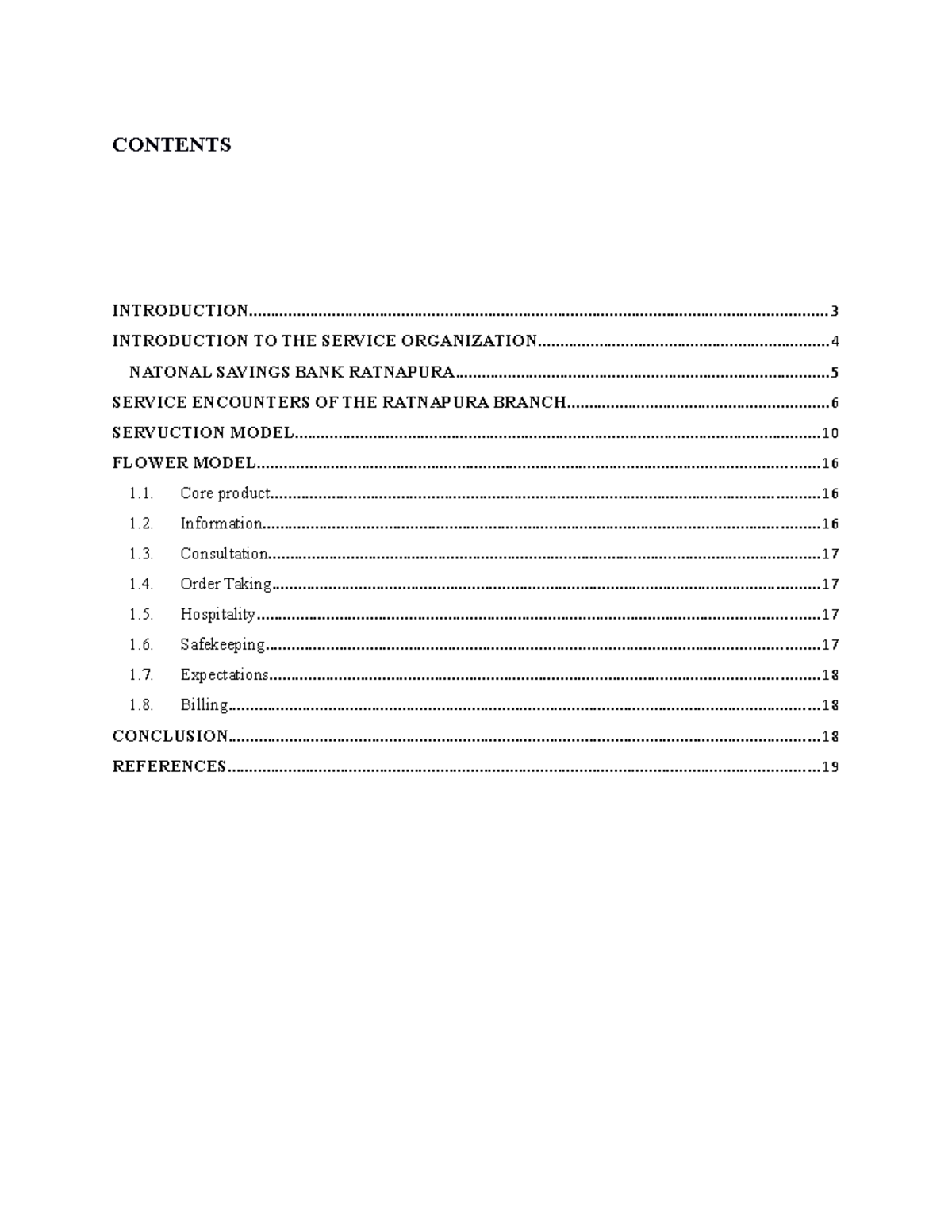 customer service - CONTENTS INTRODUCTION - Studocu