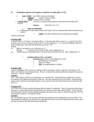 Contracts Law Outline 1 - Table of Contents Table of - Studocu