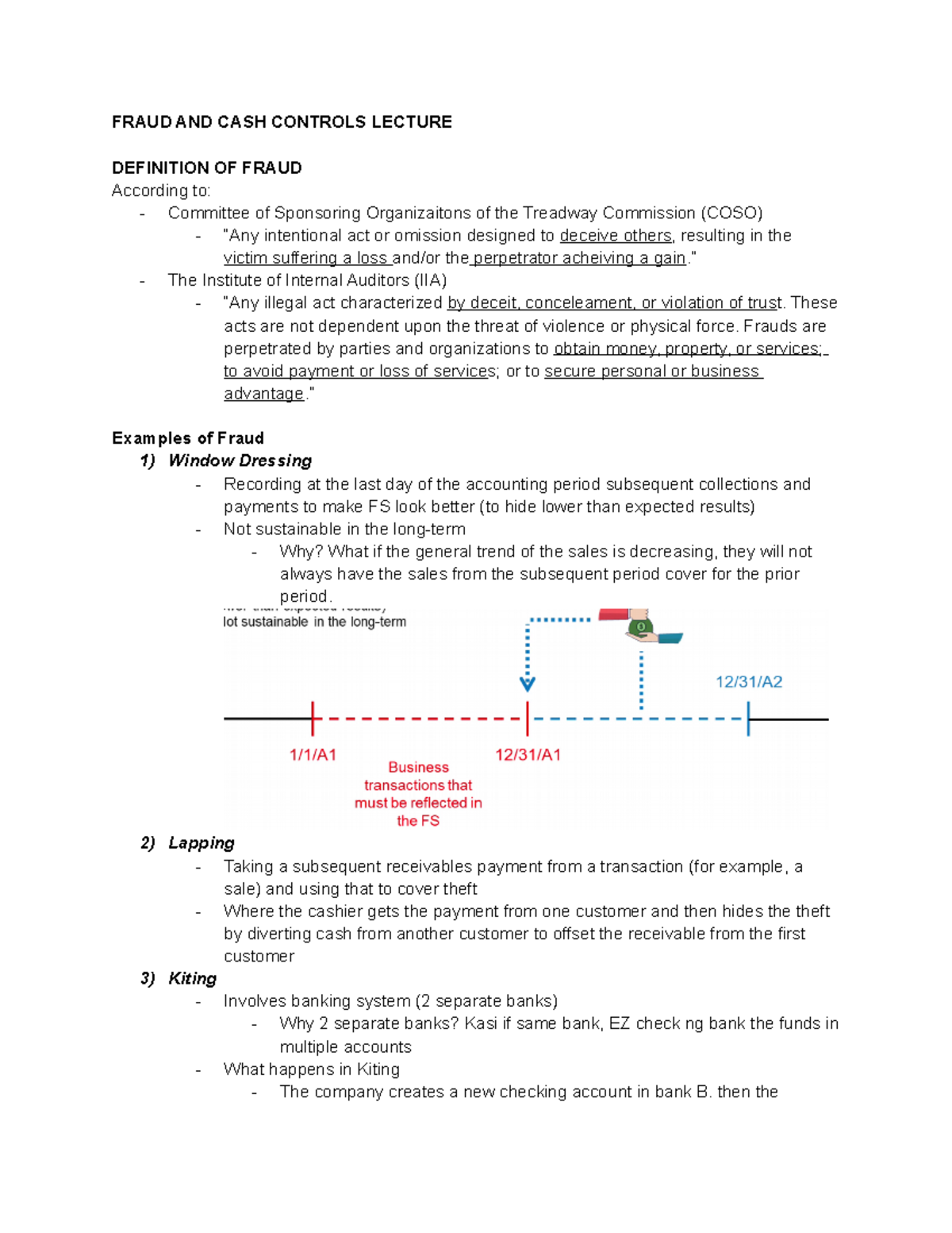 Fraud AND CASH Controls Lecture - FRAUD AND CASH CONTROLS LECTURE ...