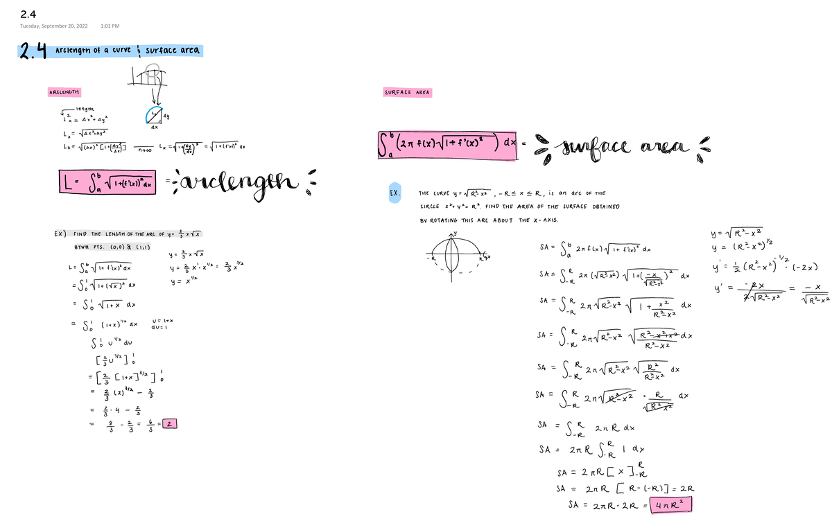 2 - 2.4 Notes - MATH 111 - 2. Tuesday, September 20, 2022 1:01 PM - Studocu