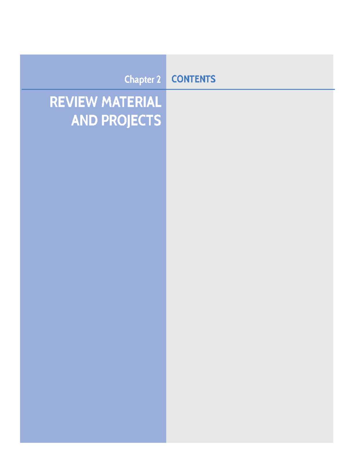 Ch02 - This is the answer of chapter 2 - Chapter 2 REVIEW MATERIAL AND ...