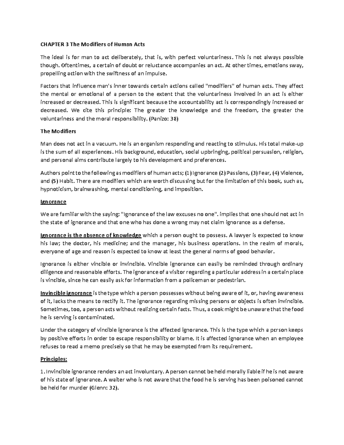 Chapter 3 The Modifiers of Human Acts - CHAPTER 3 The Modifiers of ...