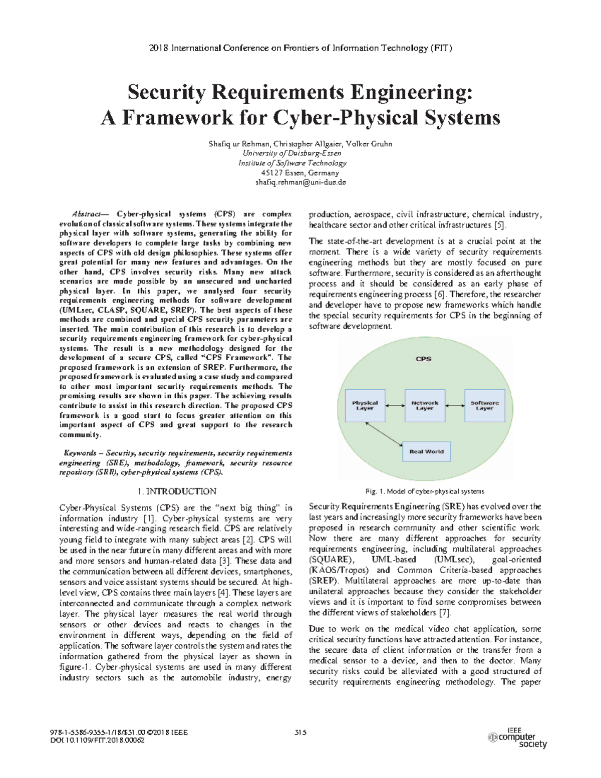 Rehman 2018 - Notes - Security Requirements Engineering: A Framework ...