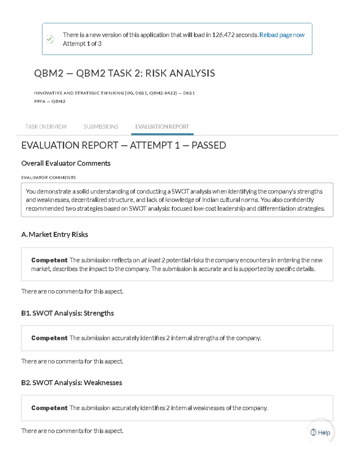 QBM2 Task 2 Evaluation Report - There is a new version of this ...