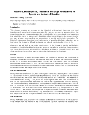 Prof Ed 105 - Midterm Exam - Foundations of Special and Inclusive ...