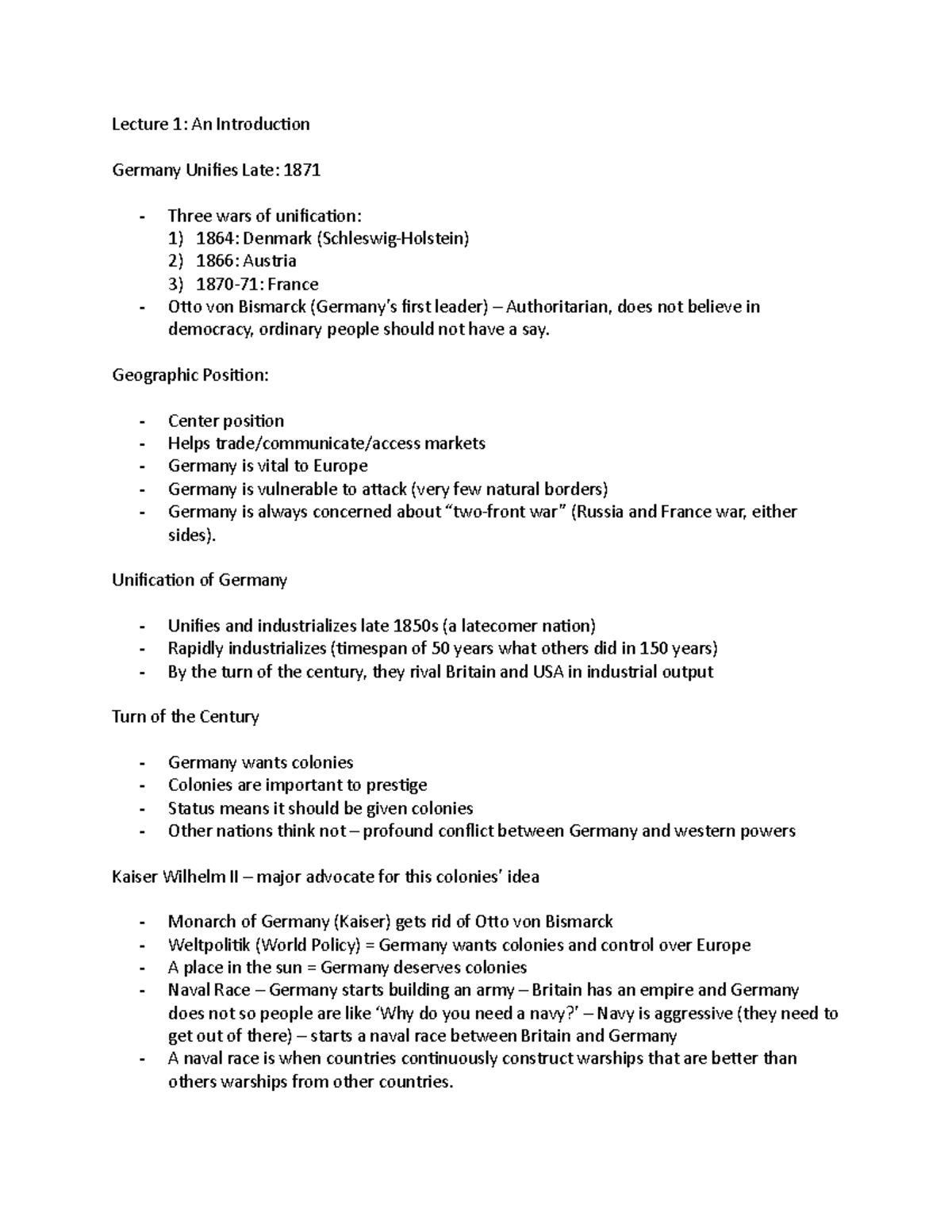 Lecture 1 - Introduction to Nazi Germany - Lecture 1: An Introduction ...