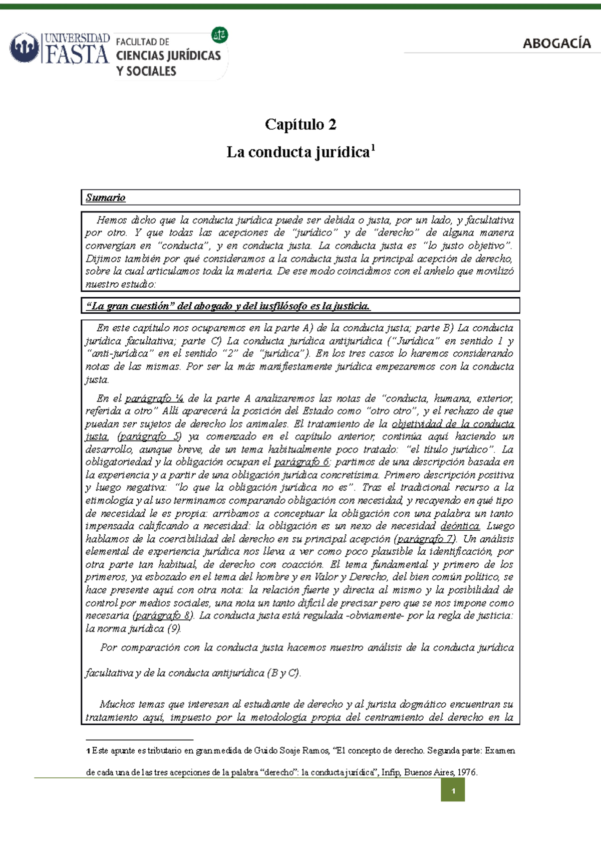 02 La conducta jurídica - 2 La conducta 1 Sumario Hemos dicho que la ...