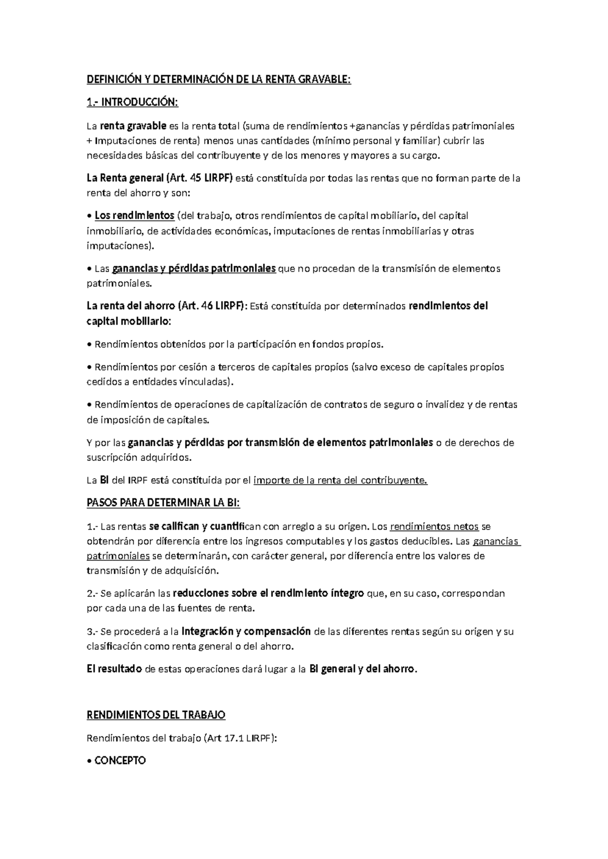 Definición Y Determinación DE LA Renta Gravable - DEFINICIÓN Y ...