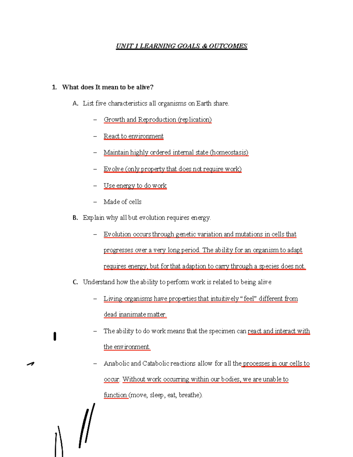IB 150 Unit 1 - Unit 1 study guide - UNIT 1 LEARNING GOALS OUTCOMES 1 ...