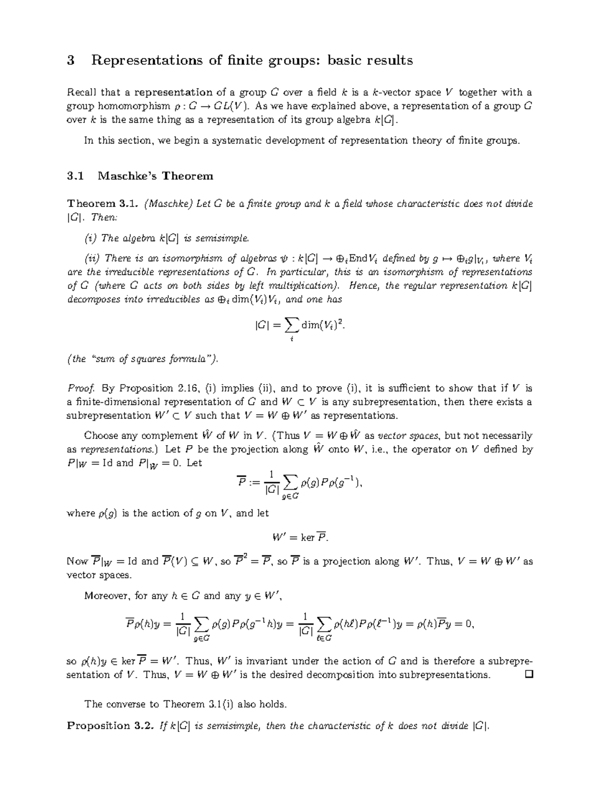 Chapter 3: Representations of Finite Groups: Basic Results (PDF) - 3 ...