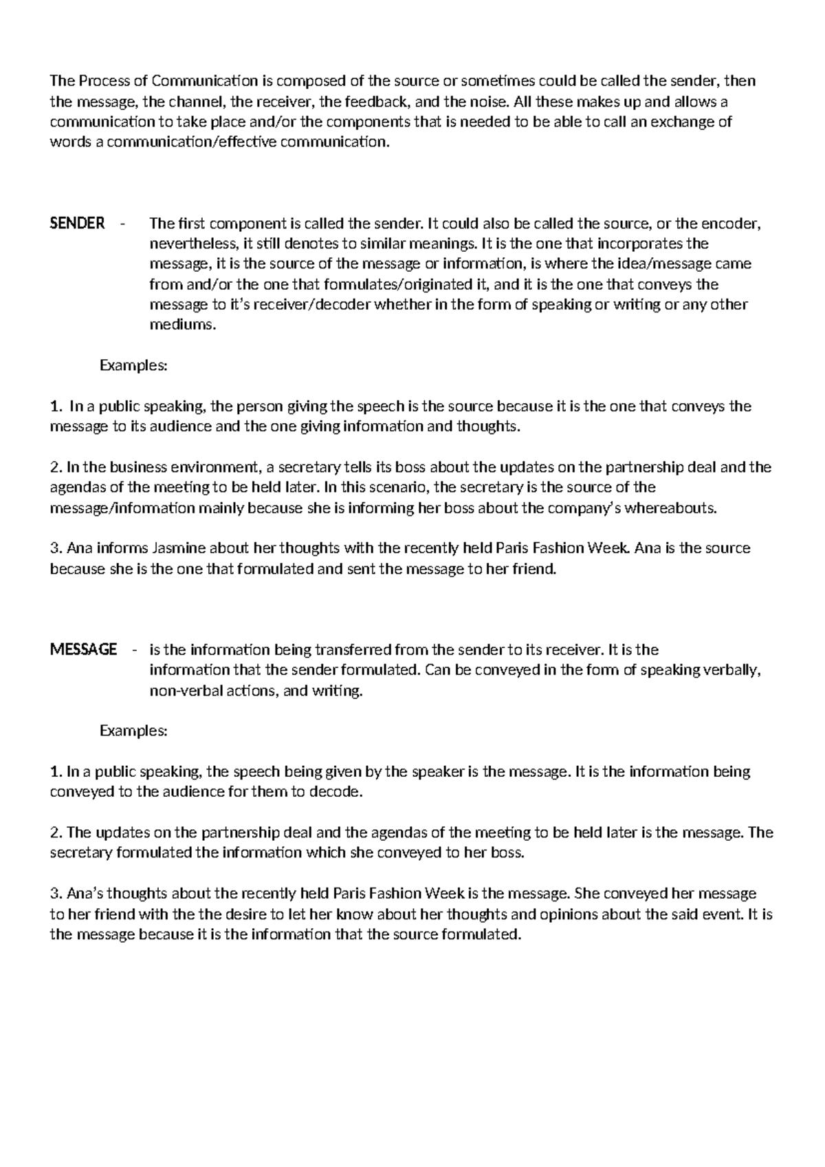 GECCOM - Purposive Communication - An Introduction to Communication - The Process of ...