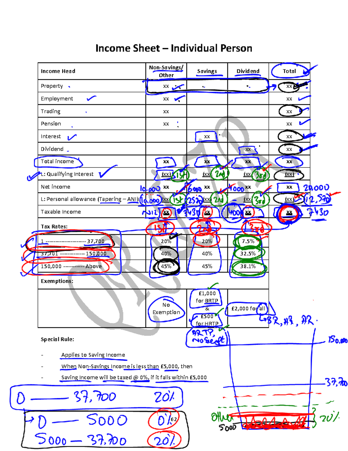 6 Income Sheet For An individual - 22nd Oct 2022 - Income Sheet ...