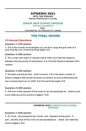 DLP-MATH-10 - A DETAILED LESSON PLAN IN GRADE 10 MATHEMATICS I. Objectives: A. Content Standards ...
