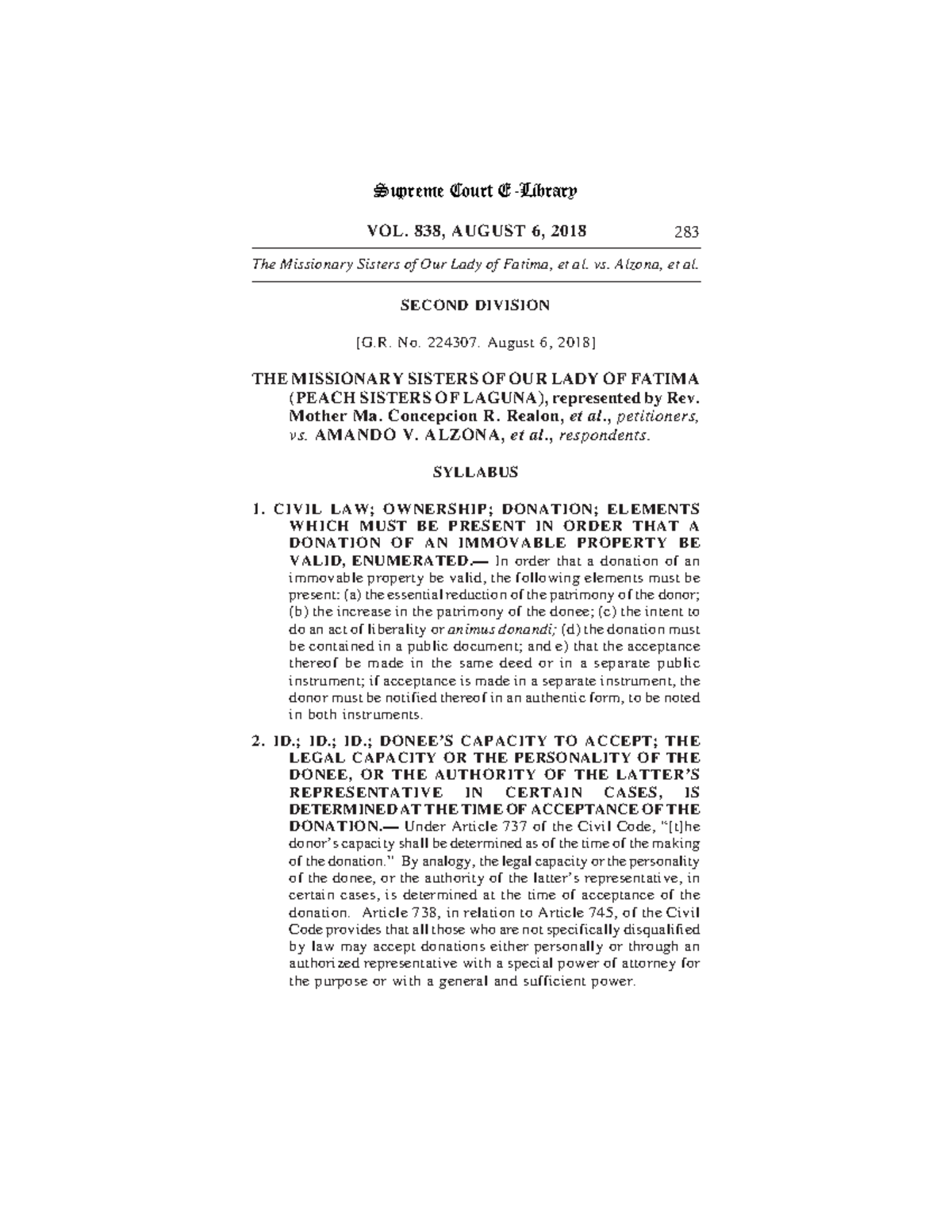 The missionary sisters of our lady of Fatima sv Alzona ( De Facto ...