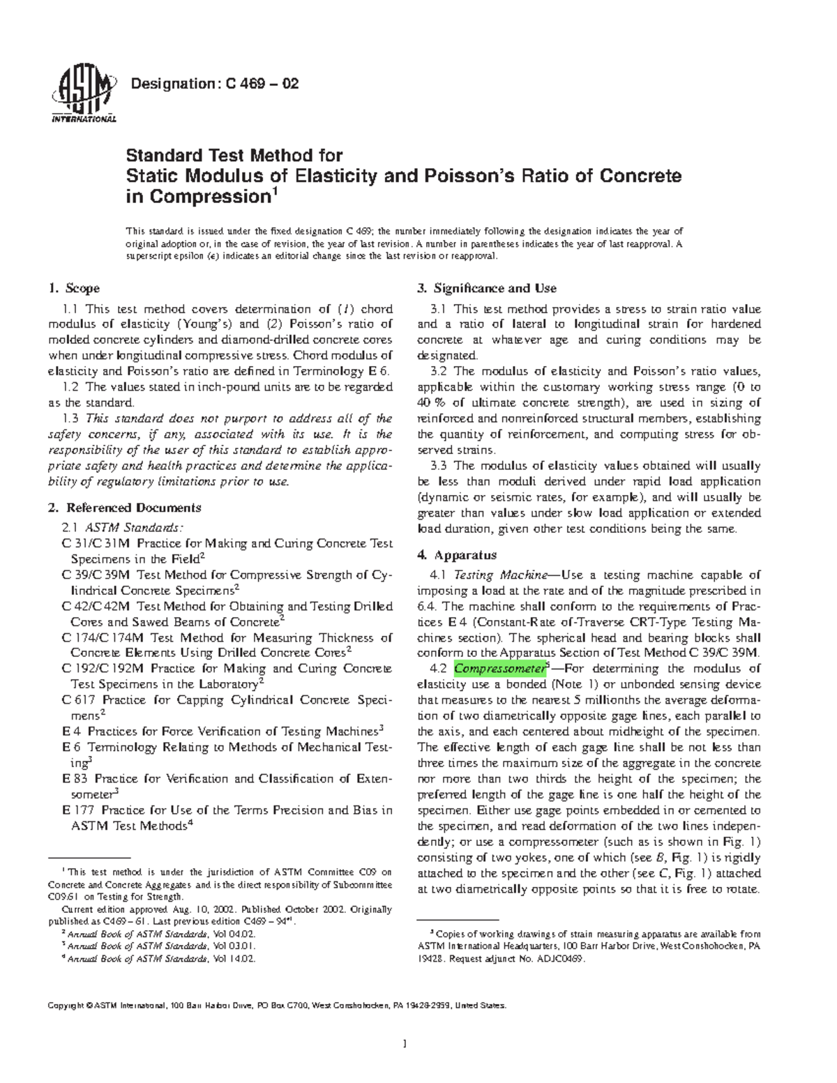 ASTM C469 - Módulo estático de elasticidad y coeficiente de Poisson del ...