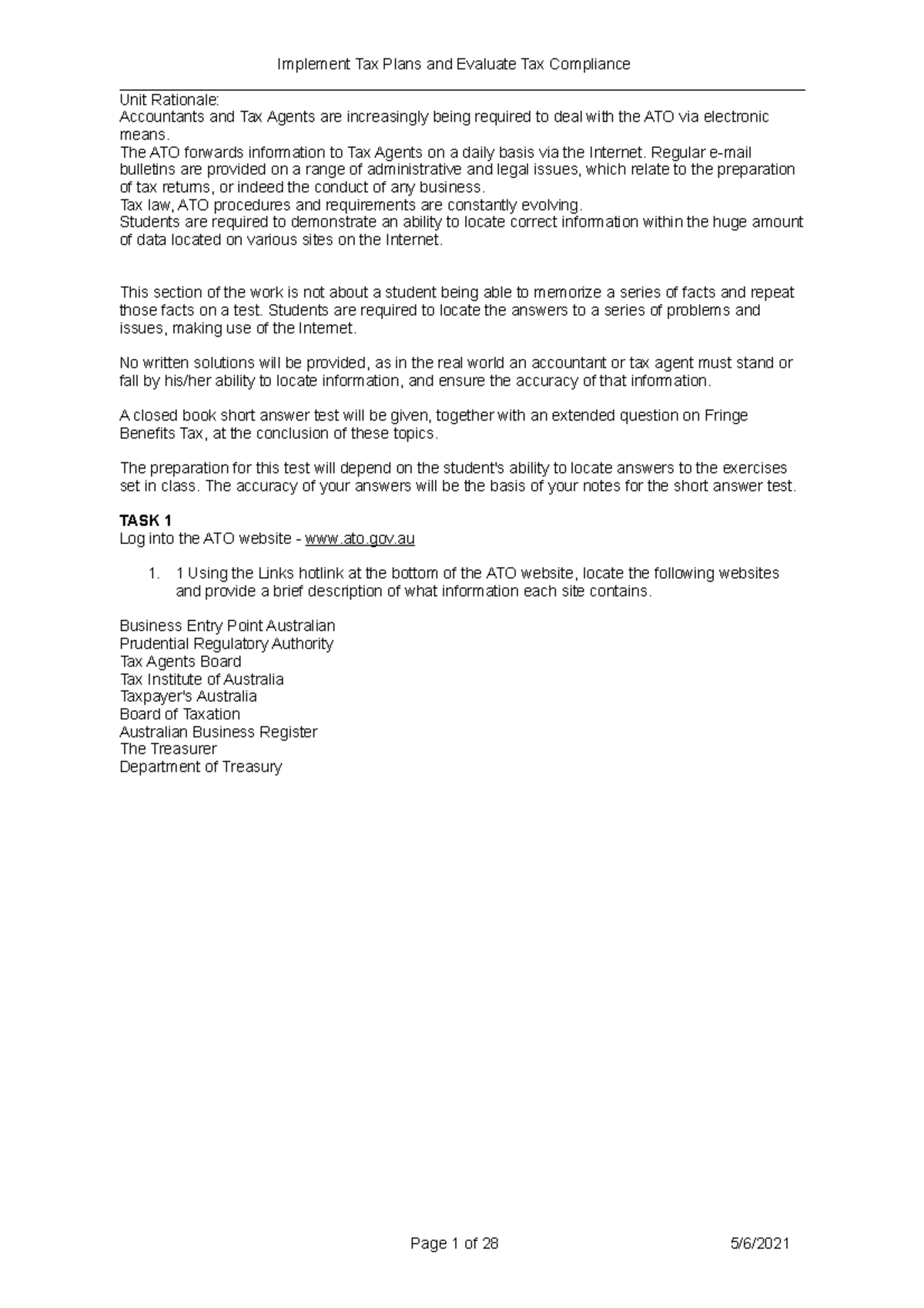 Tax complaince - It is notes for assessments. - - Studocu