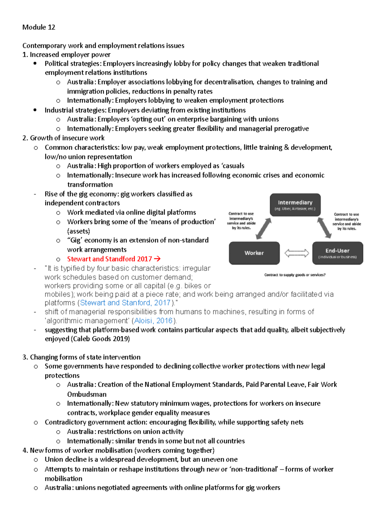Module 12 - Module 12 Contemporary work and employment relations issues ...