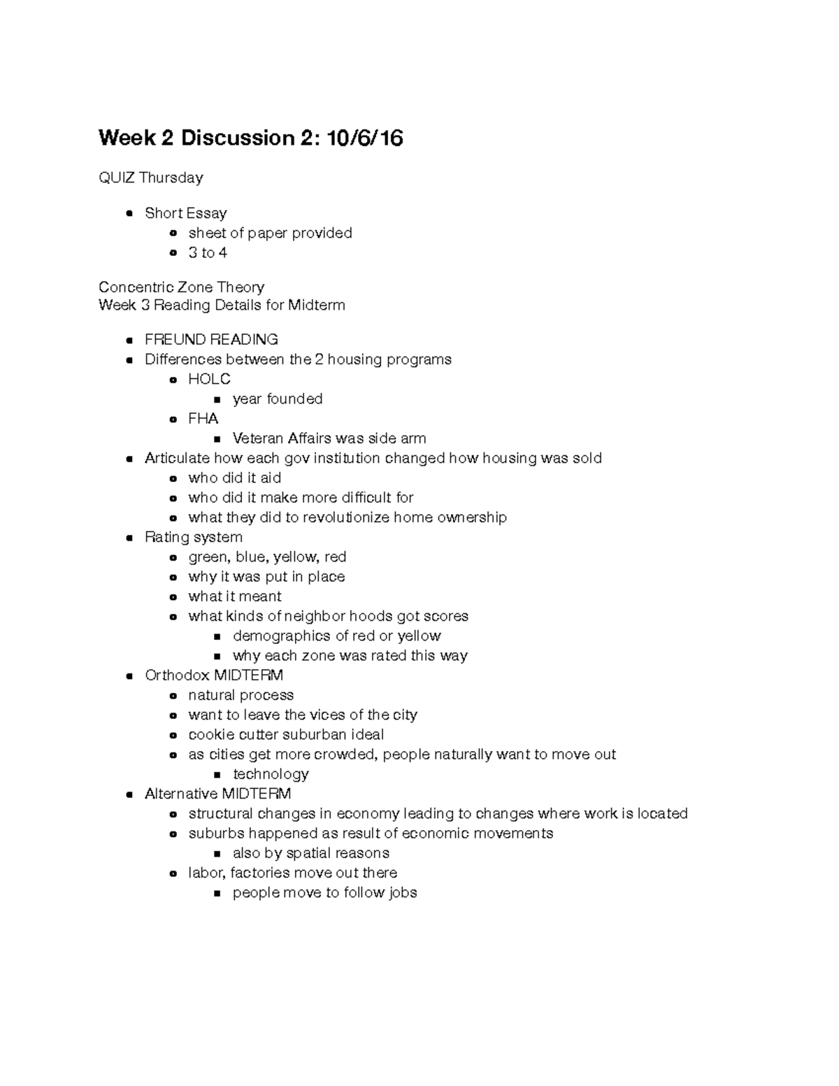 Pol Sci 143C - Week 2 Discussion 2 - Discussion Notes - Week 2 ...