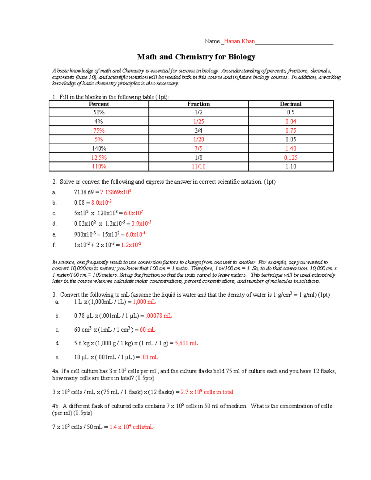 213 Mathfor Biol Worksheet - Name Hanan Khan ...