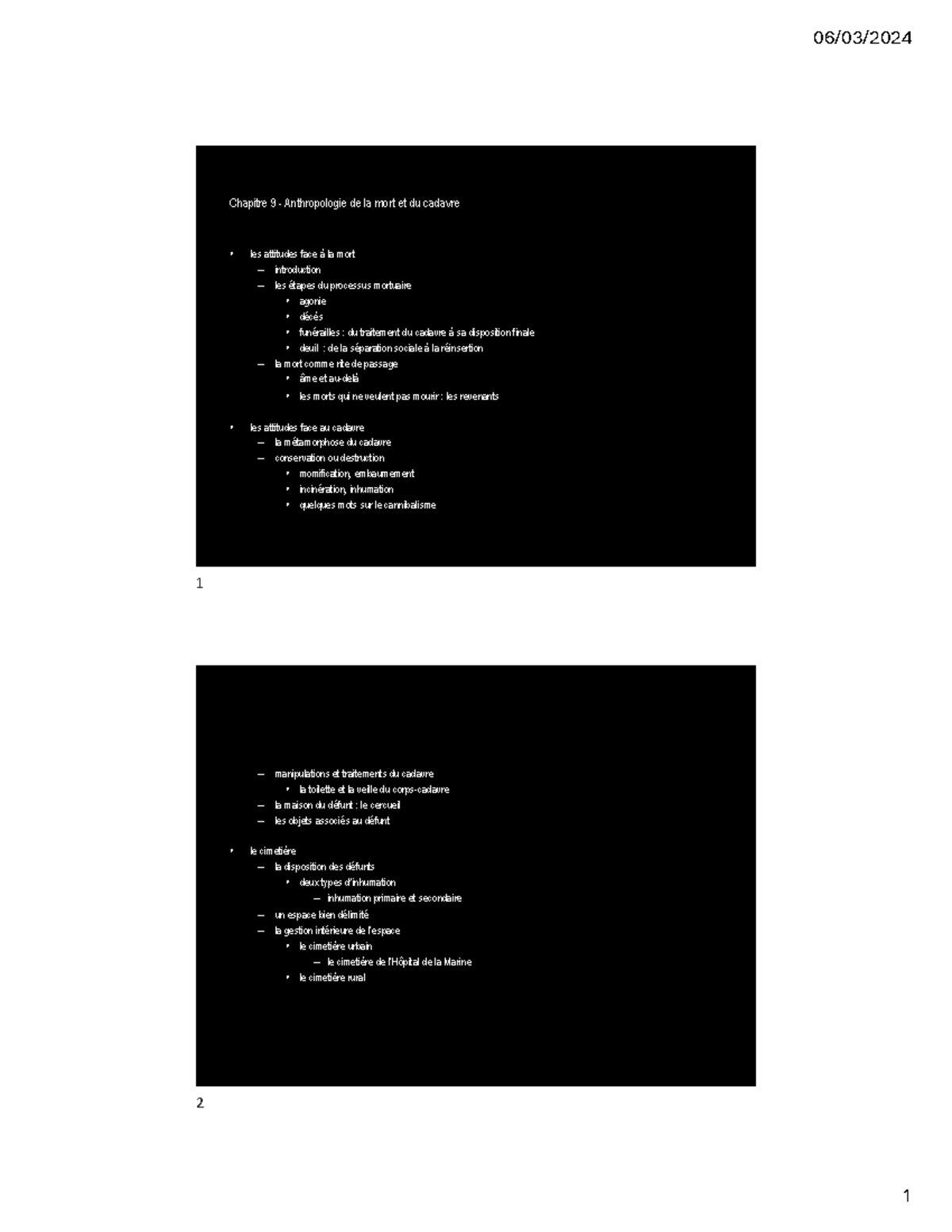 Ch9 pdf Étudiants - Chapitre 9 - Anthropologie de la mort et du cadavre ...